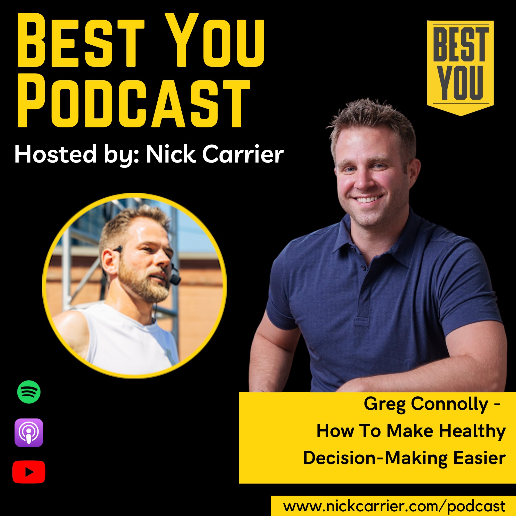 Greg Connolly - How To Make Healthy Decision-Making Easier – The Best You Podcast with Nick ...